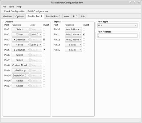 Parallel Port Configuration Tool Page 2 Linuxcnc