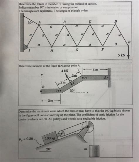 Solved Determine The Forces In Member Bc Using The Method Of