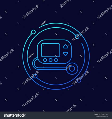 Insulin Pump Icon Linear Design Stock Vector Royalty Free 2198755767 Shutterstock