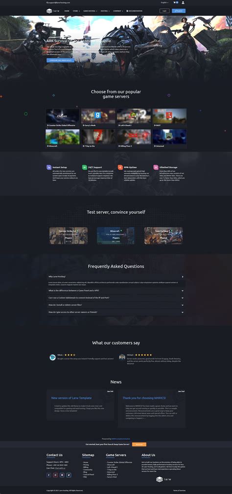 Larw Hosting WHMCS Template By Rade023 Codester