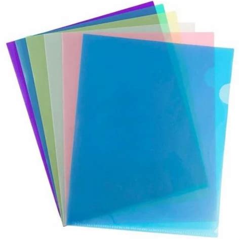 Rr File Plastic L Shape Folder Paper Size A4 Packaging Type Packet At Rs 6 00 Piece In