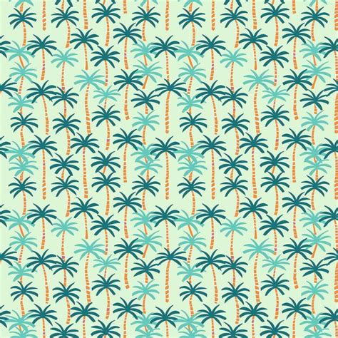 Premium Photo Seamless Classic Green Palm Tree Pattern On A Light