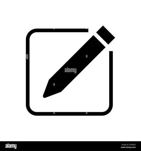 Edit Icon Pencil Symbol Black Edit Shape Vector Illustration Stock Vector Image And Art Alamy