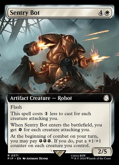 Sentry Bot Universes Beyond Fallout Variants Commander Card Kingdom