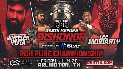 Wheeler Yuta Vs Lee Moriarty Pure Title Match Official For Roh Death