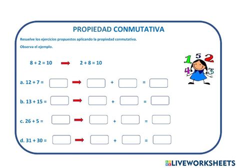 Propiedad Conmutativa Exercise For Segundo De Primaria