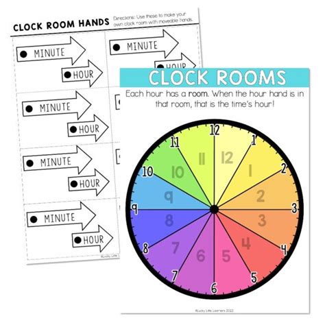 Lucky To Learn Math Unit 5 Telling Time Anchor Chart Interactive Clock Rooms Lucky