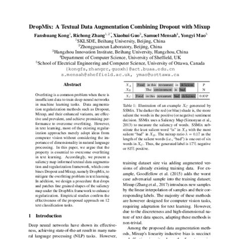 Dropmix A Textual Data Augmentation Combining Dropout With Mixup Acl Anthology