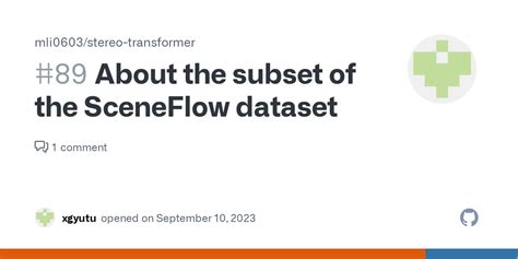 About The Subset Of The Sceneflow Dataset · Issue 89 · Mli0603 Stereo Transformer · Github
