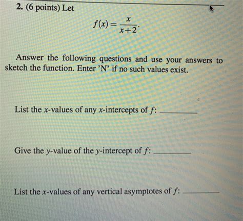 Solved 2 6 Points Let F X Answer The Following Chegg Com