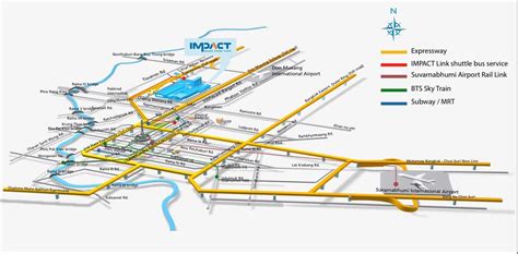 การเดินทางและแผนที่มา อิมแพคฟอรั่ม เมืองทองธานี