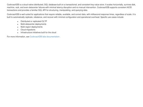 Overview Cockroachdb Deployment On Dell Powerflex With Kubernetes Dell Technologies Info Hub