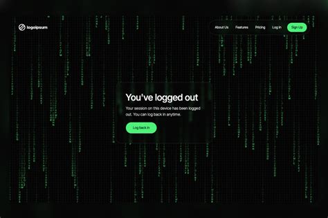 Webflow Showcased Animated Matrix Logged Out Page