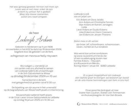 Lodewijk Ardans Rouwcentrum Merckx