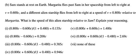 Solved Activity 25 7 The Lorentz Velocity Transformation