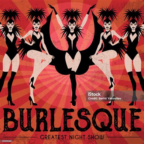 Burlesque Show Poster Invitation Stock Illustration Download Image