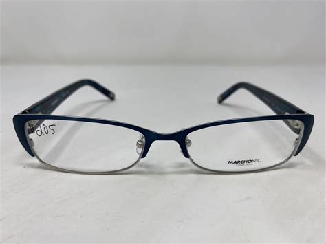 Marchon Nyc West Side Ellington 320 53 16 135 Bluesilver Eyeglasses