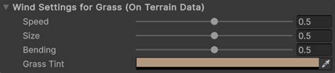 Unity Manual Terrain Settings