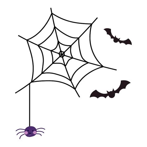 Premium Vector Halloween Spider Net Vector Illustration