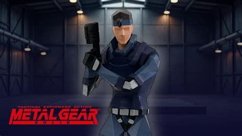 Metal Gear Solid Solid Snake Retro Figure PS Low Poly Style Etsy