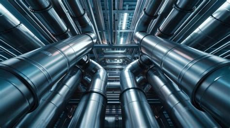 The Futuristic Industrial Pipeline Complex Premium Ai Generated Image