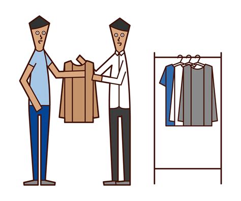 스타일리스트와 의류 점원 남성의 일러스트 무료 일러스트 소재집 Kukukeke