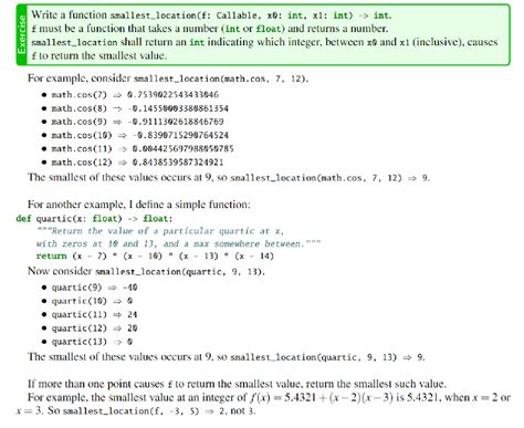 solved write a function smallest location f callable x0