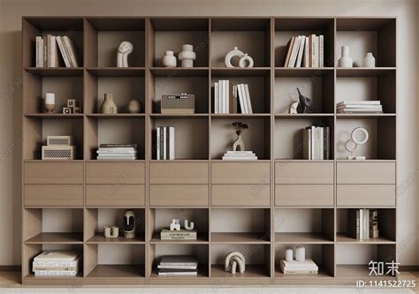 现代书柜3d模型下载【id 1141522725】 知末3d模型网