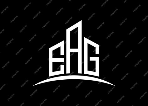 Premium Vector Letter Eag Building Vector Monogram Logo Design Template Building Shape Eag Logo