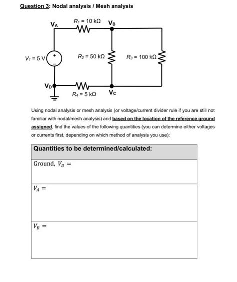 Solved Question Nodal Analysis Mesh Analysis Using