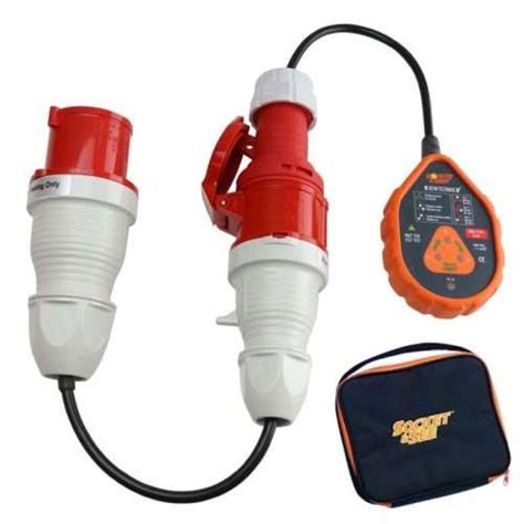 Socket And See Sok110vkit Industrial Socket Tester Kit 110v 16a And 32a 3 Pin One Socket Tester