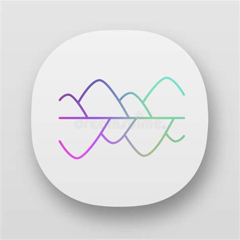 Music Frequency Level App Icon Ui Ux User Interface Vibration Noise Level Curve Sound Waves