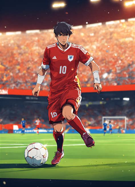 Lexica Anime Style Soccer Player In 8k Vector Quality