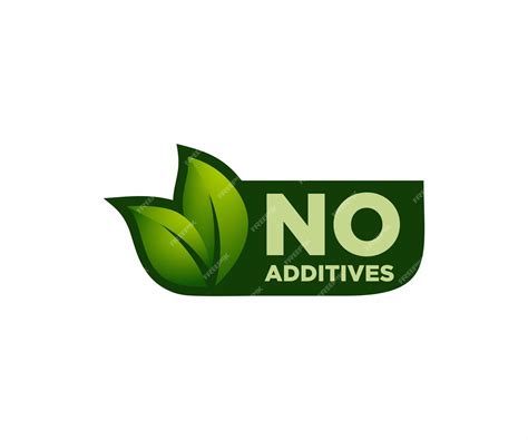 Premium Vector No Additives Sign For Healthy Food Products Label