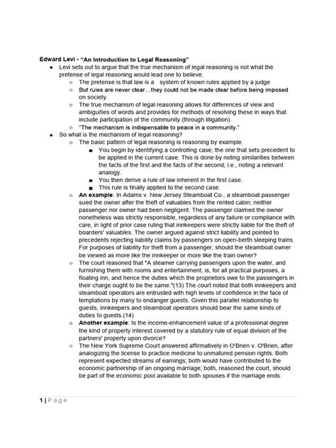 Levis Model Of Legal Reasoning Download Free Pdf Precedent Legal Liability