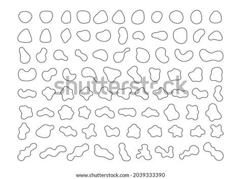 Organic Abstract Random Blob Shapes Minimal Stock Vector Royalty Free