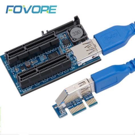 New Add On Card Pci Express Usb 3 0 Adapter Raiser Pc Components Extender Pcie Riser Pci E Card