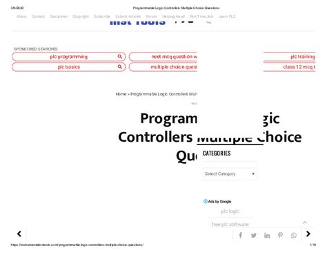 Programmable Logic Controllers Multiple Choice Questionspdf