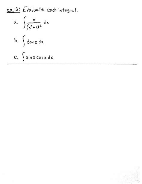 Calculus 101 Ex 3 And 4 Evaluating Integrals With Substitution Studocu