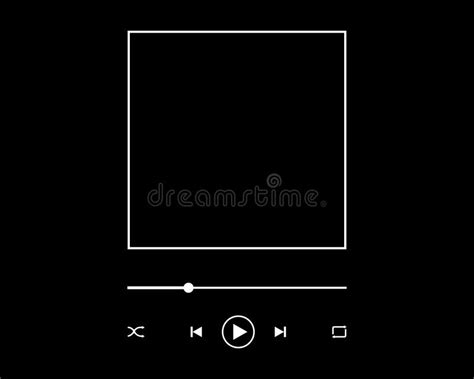 Audio Player Interface Template With Album Cover Frame Slider Progress Bar Play Pause Repeat