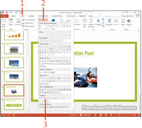 Cara Membuat Shape Dan Kotak Teks Text Box Di Powerpoint 2013