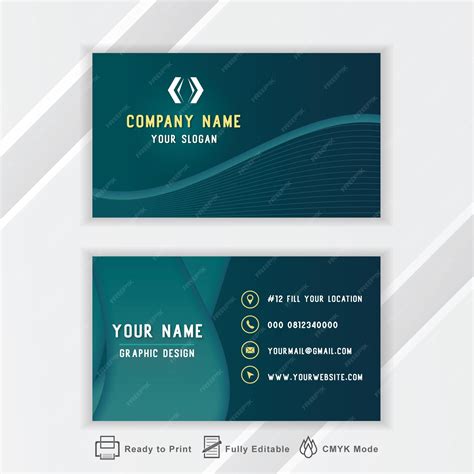 Premium Vector Professional Name Card Design Template