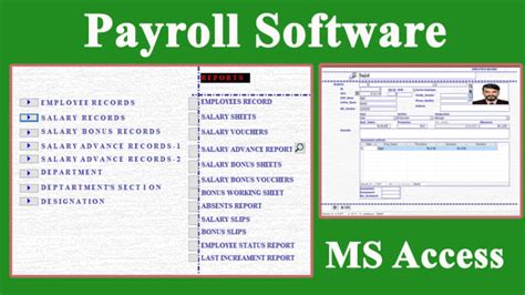 Provide Salary Payroll Management Software In Ms Access By Xajidmughal Fiverr