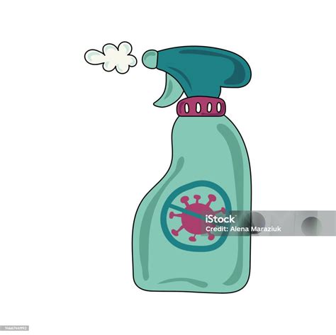 펌프 스프레이 병 알코올 액체 의료 소독 방부제 건강 관리 흰색 배경에 격리 벡터 일러스트 레이 션 건강관리와 의술에 대한 스톡 벡터 아트 및 기타 이미지 Istock
