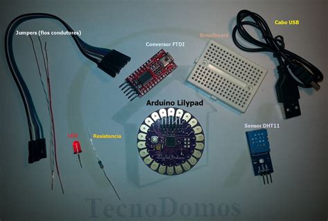 tecnodomos testando o arduino lilypad