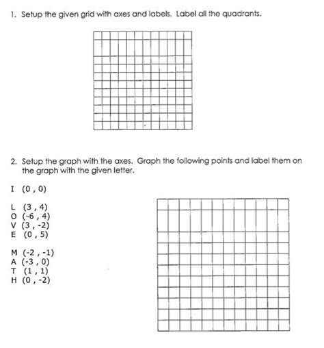 solved 1 setup the given grid with axes and labels label