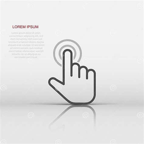 Click Mouse Icon In Flat Style Pointer Vector Illustration On White