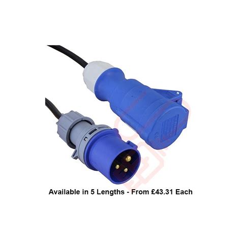 16amp Commando Male To Female Lszh Power Cables