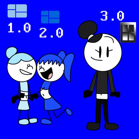Windows 1 0 2 0 And 3 0 As Humans By Mohamadou Winxp On Deviantart