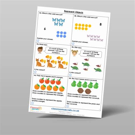 Year 1 Represent Objects Reasoning And Problem Solving Resource Classroom Secrets